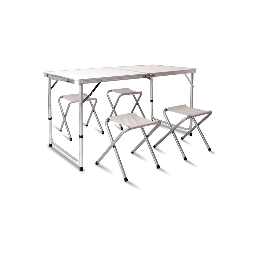 Portable Folding Picnic / Travel Table W/4 Chairs Aluminium Material ...