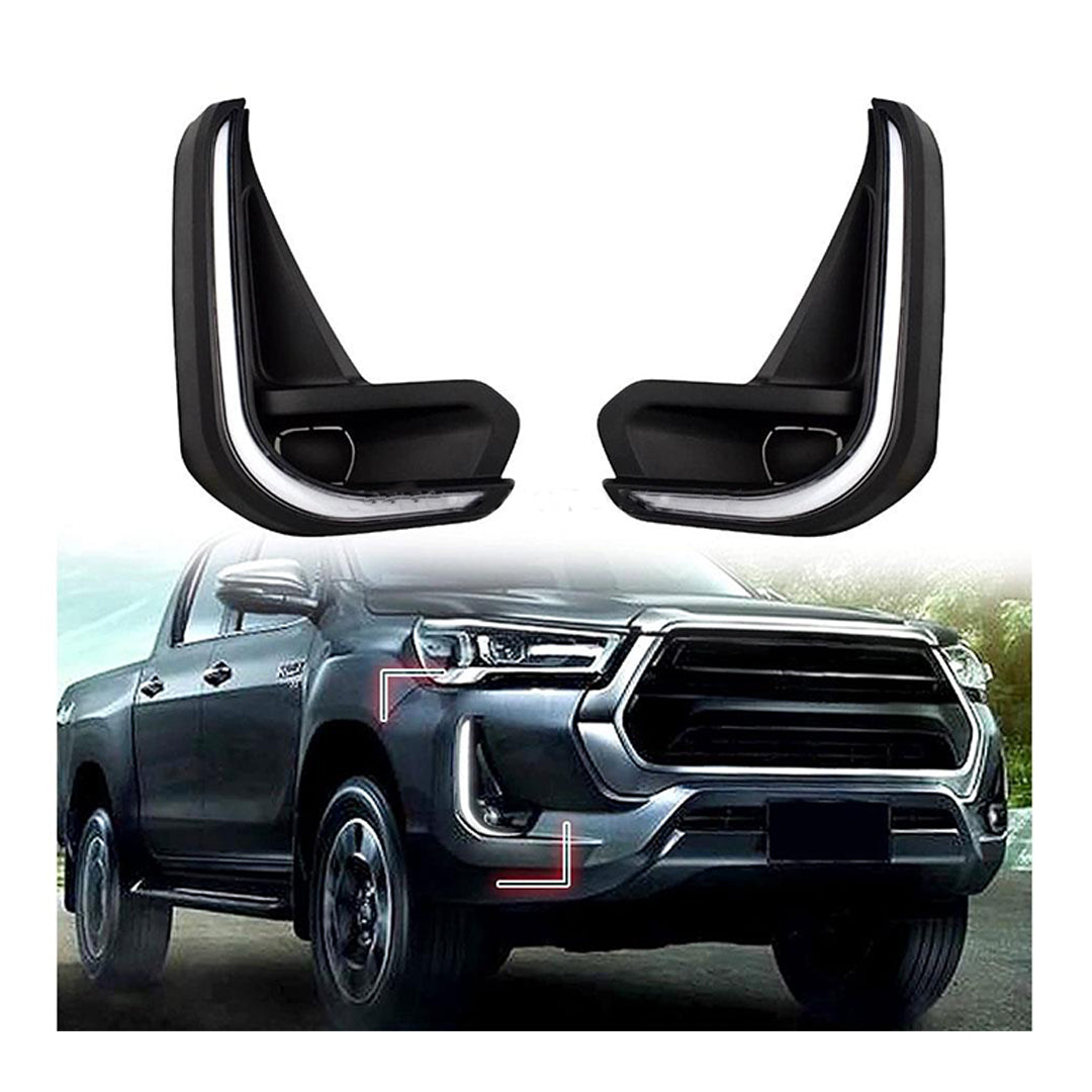 Car Drl Covers Oem Fitting Toyota Revo 2021 L Shape Design White Drl O ...