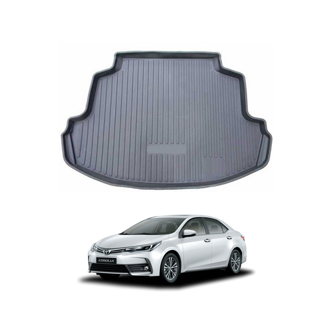 Buy Car Trunk Mat Pvc Material Toyota Corolla 2018 Black Corolla Logo ...
